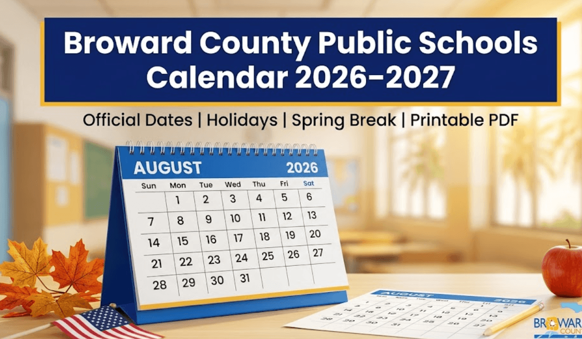 Broward County Public School District Calendar 2026–2027 | Printable PDF